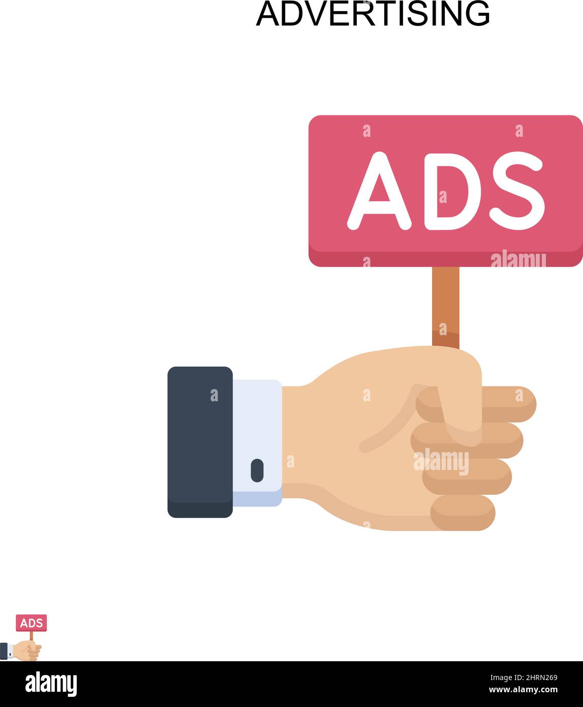 Advertising Simple vector icon. Illustration symbol design template for ...