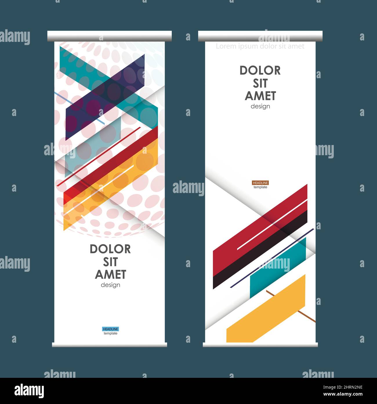 Roll up design template with abstract line Stock Vector Image & Art - Alamy