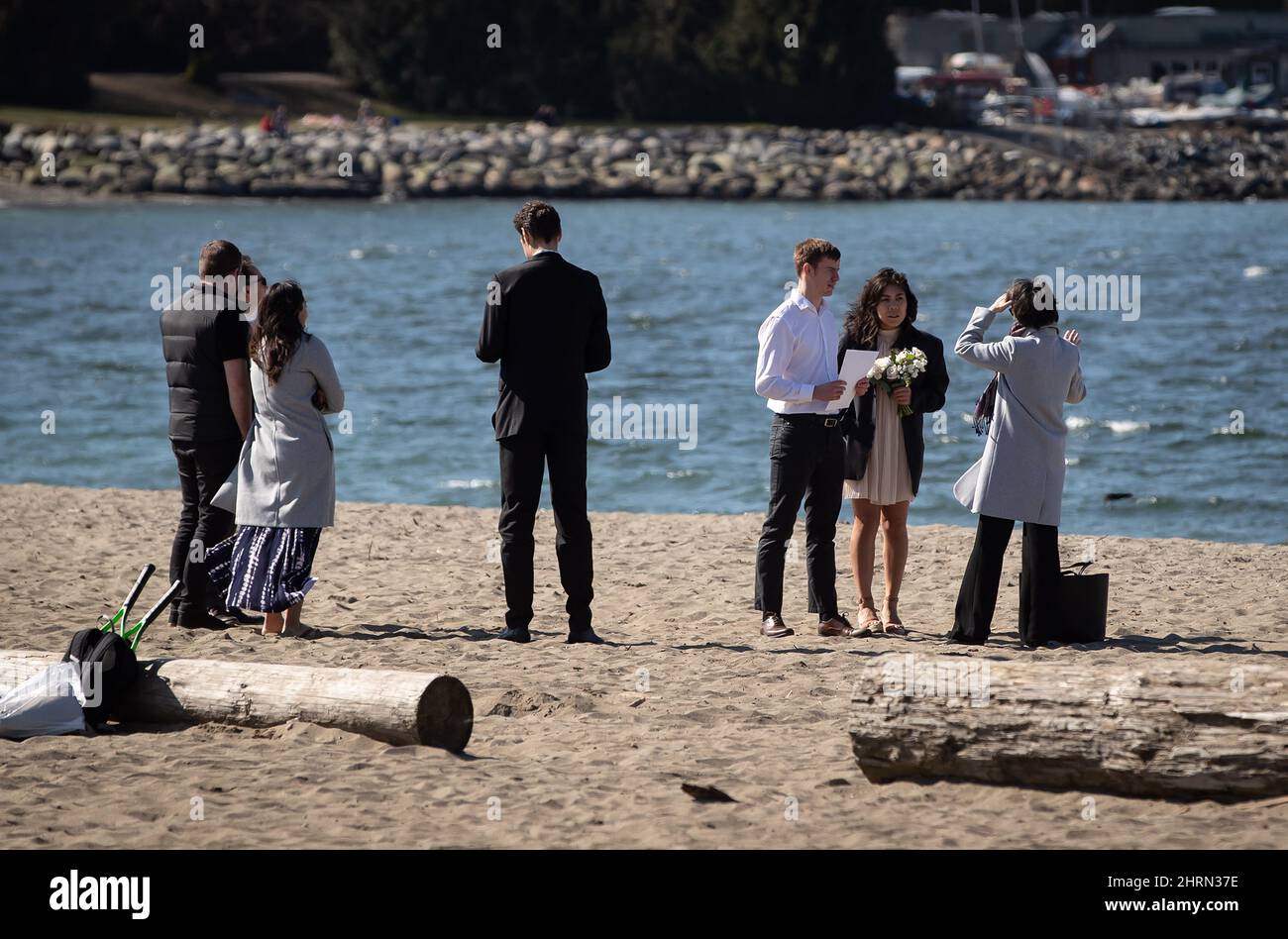 Nelly Amerzhanova, second right, and Kieran Greig, third right, are ...