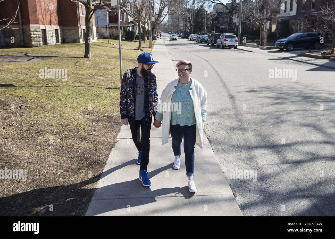 Steph Davidson and her partner Will Kemp, walk around their ...