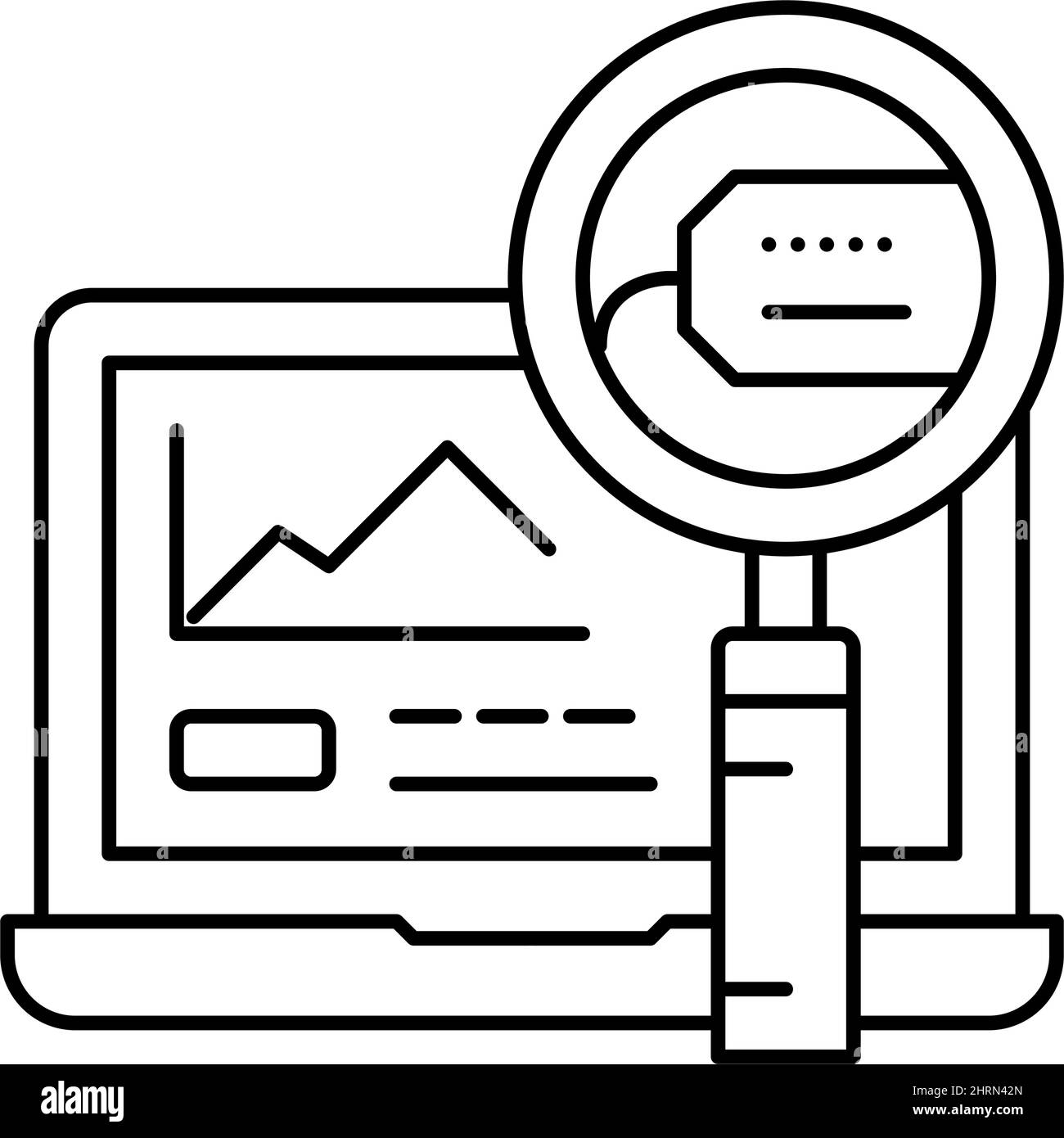 marketing research line icon vector illustration Stock Vector Image ...