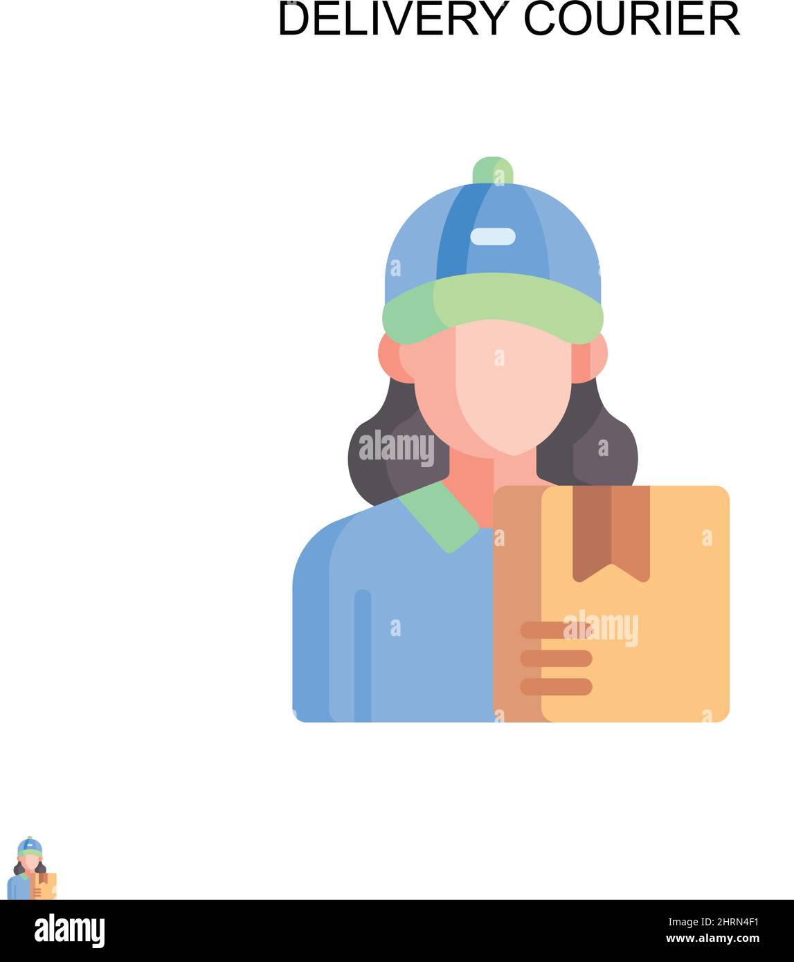Delivery courier Simple vector icon. Illustration symbol design ...