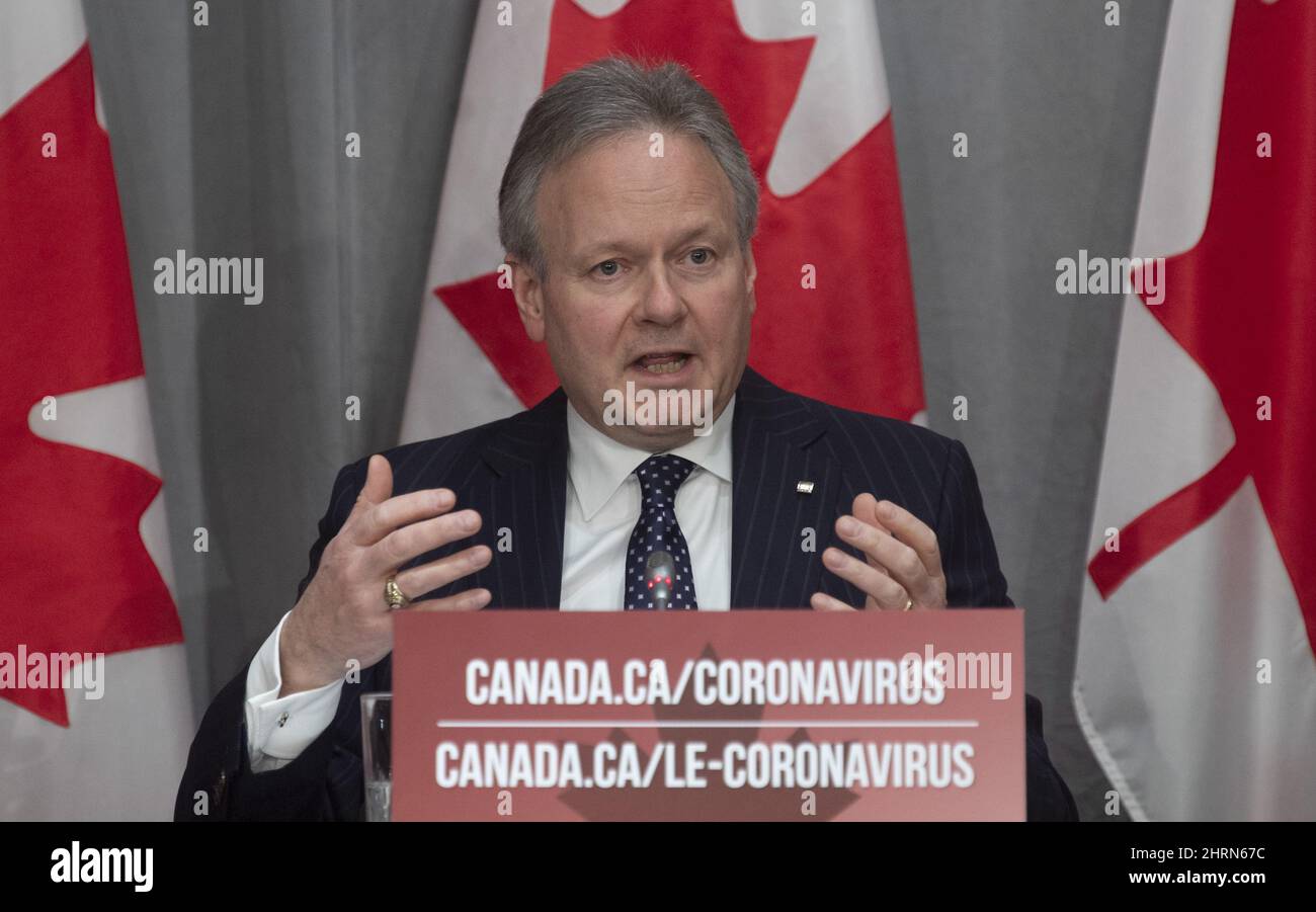 Bank of Canada Governor Stephen Poloz speaks during a news conference ...