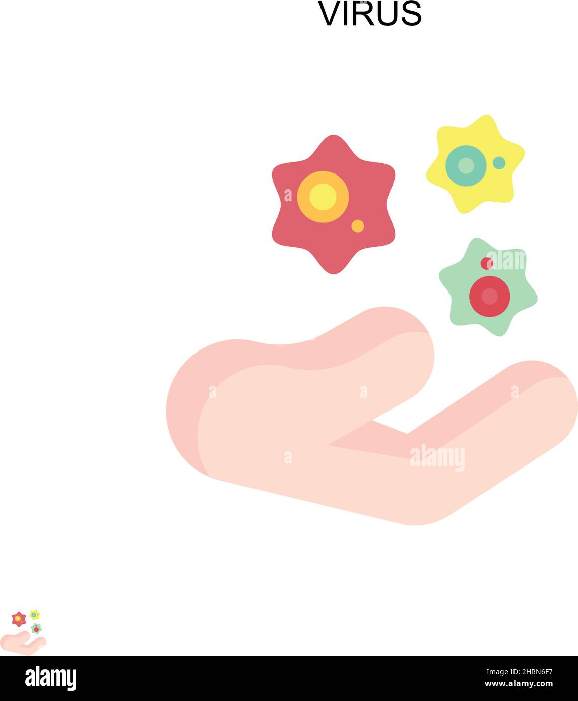 Virus Simple vector icon. Illustration symbol design template for web ...