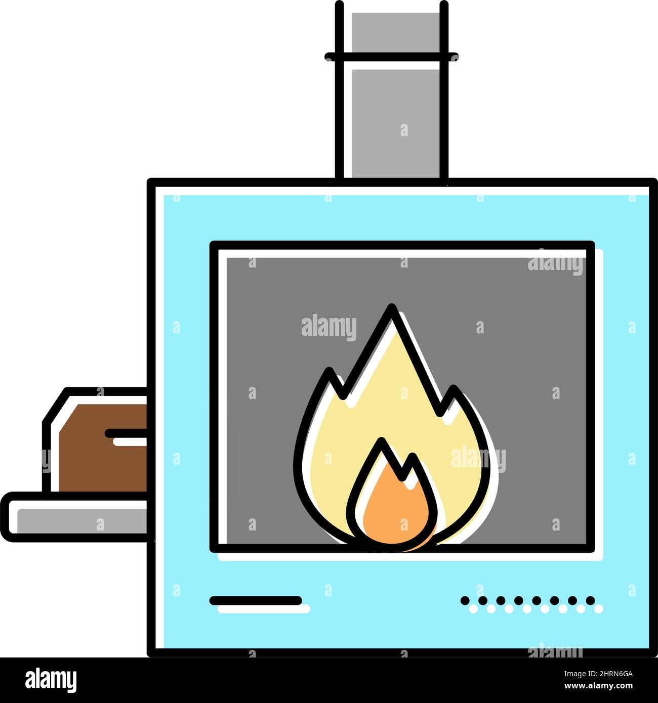 individual cremation color icon vector illustration Stock Vector Image ...