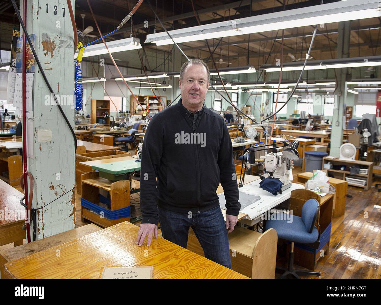 Jon Stanfield, president and CEO of Stanfield's Ltd., stands in one of ...