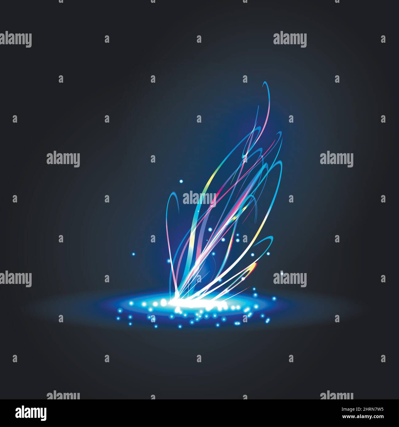 Creative glow effect concept on black background Stock Vector Image ...