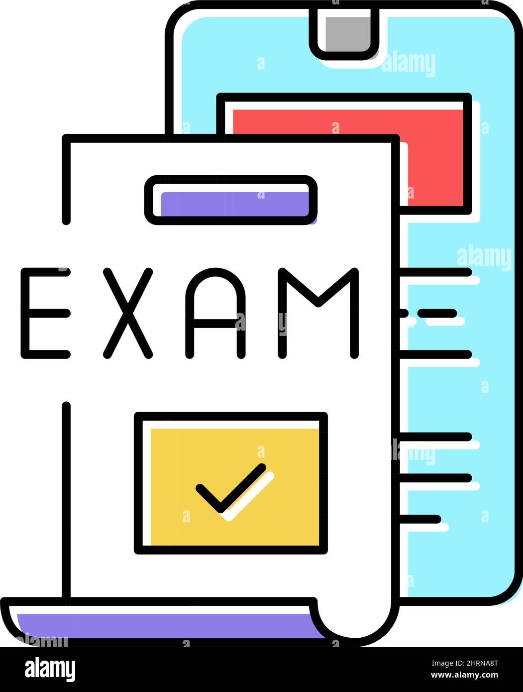 online examination color icon vector illustration Stock Vector Image ...