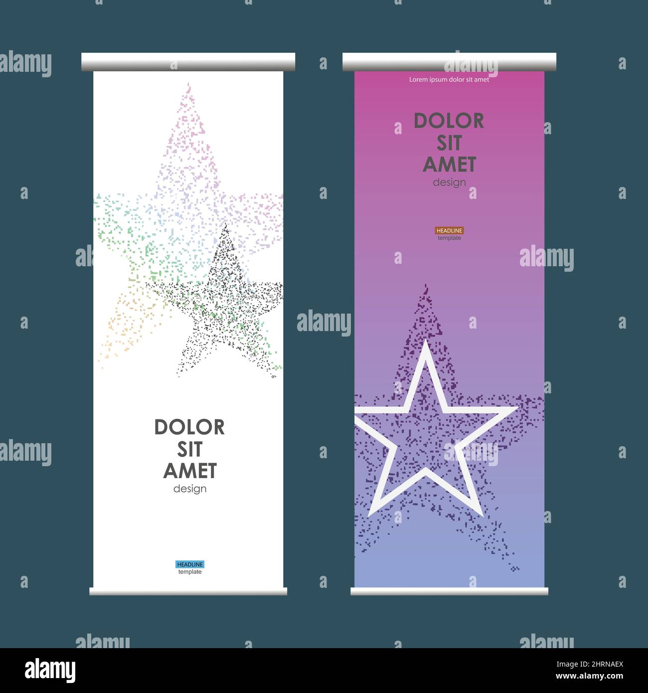 Vector business roll up design with star symbol Stock Vector Image ...