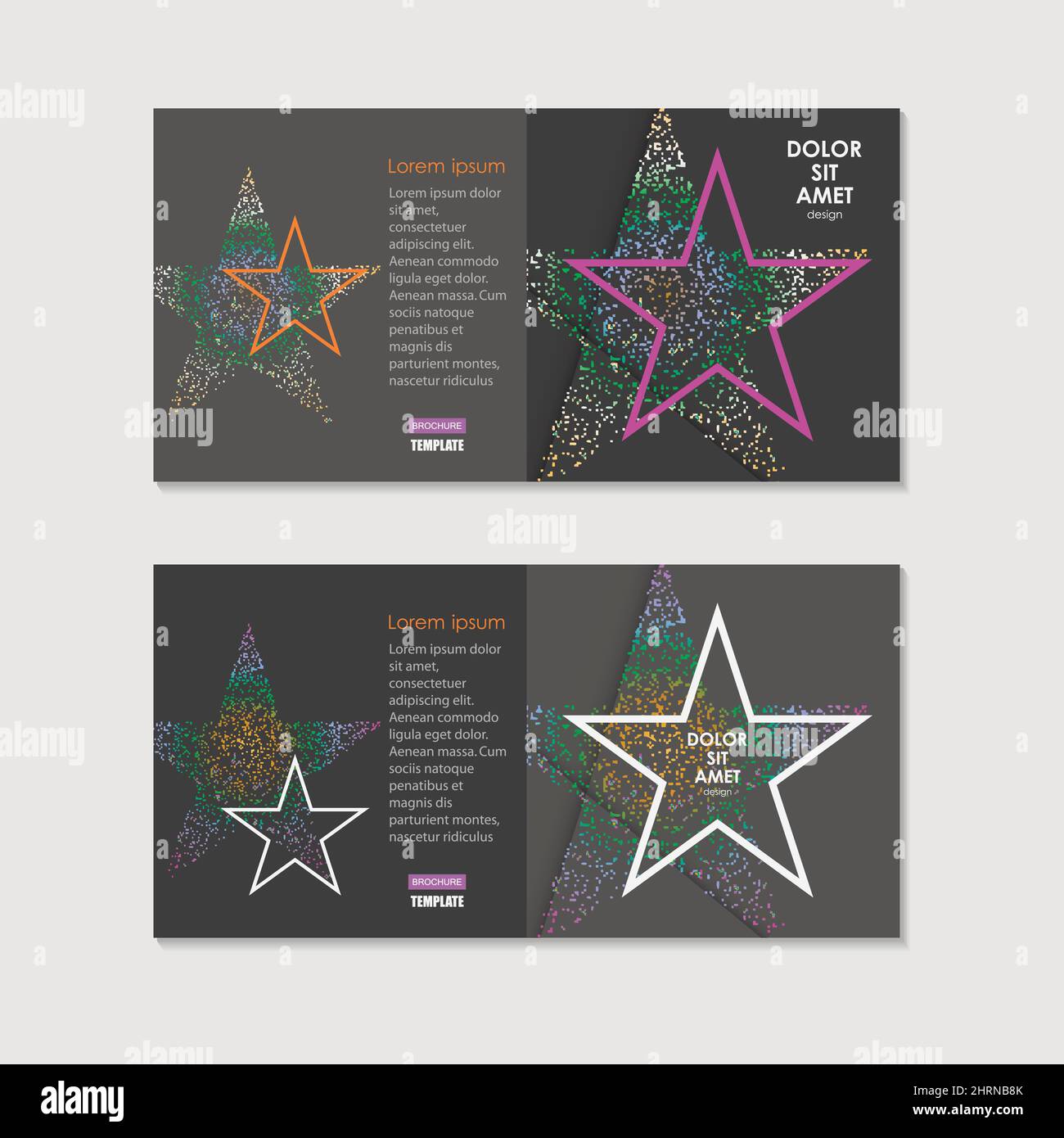 Vector business brochure design with star symbol Stock Vector Image ...