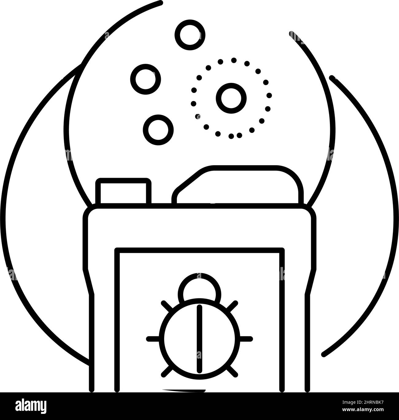 pesticide chemical industry production line icon vector illustration ...