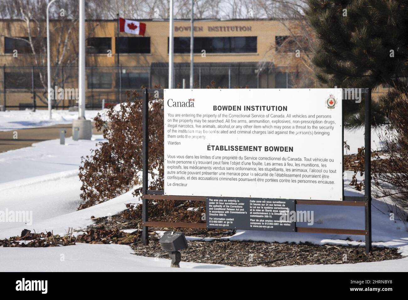 The Bowden Institution medium security facility near Bowden, Alta ...