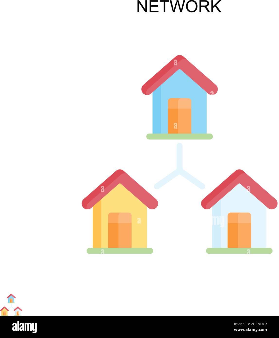 Network Simple vector icon. Illustration symbol design template for web ...