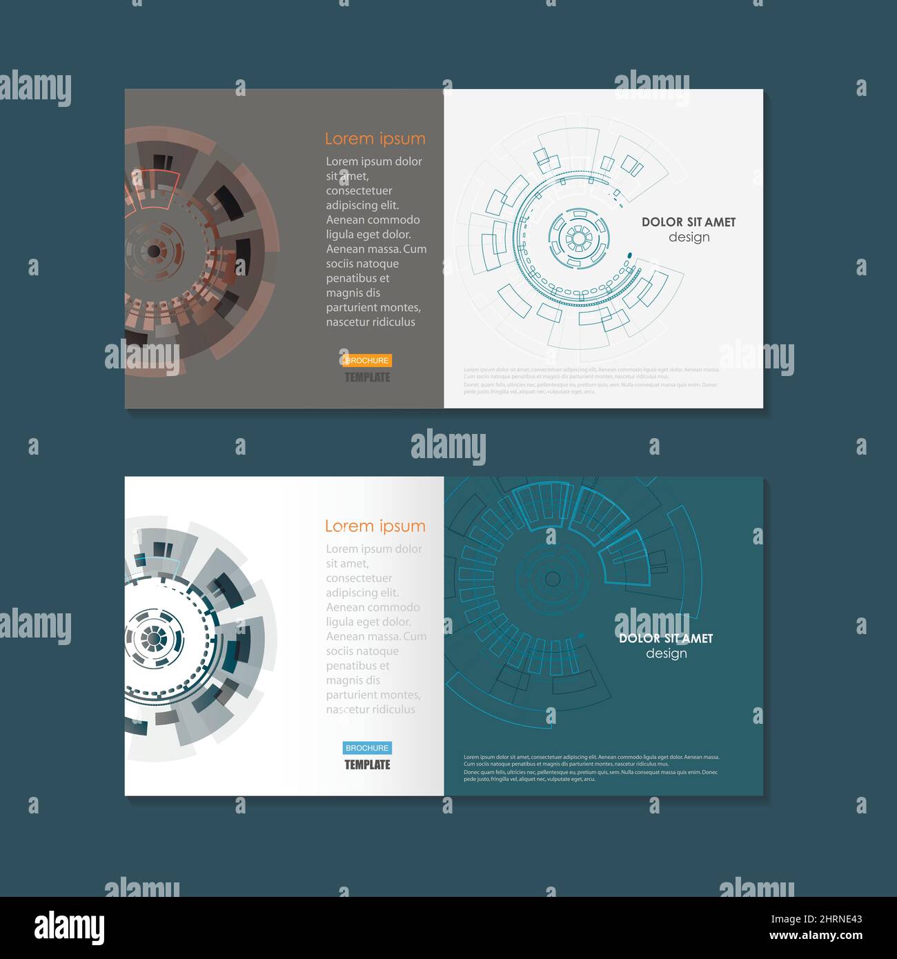 Brochure with abstract round background. Technology design Stock Vector ...