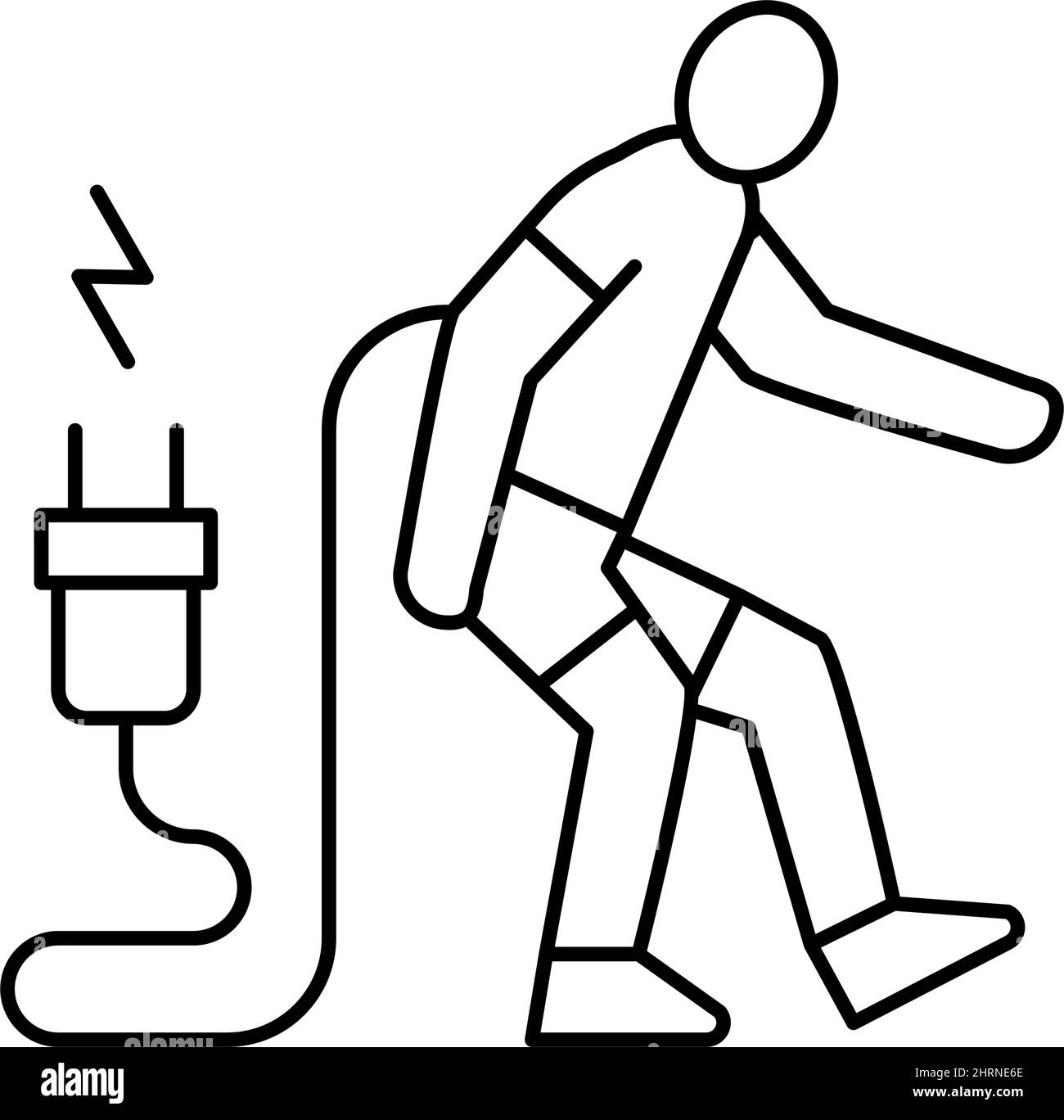 fatigue person patient line icon vector illustration Stock Vector Image ...