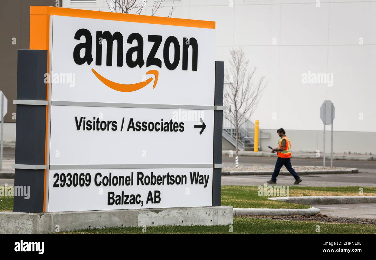 An Amazon warehouse north of Calgary in Balzac, Alta., that has ...