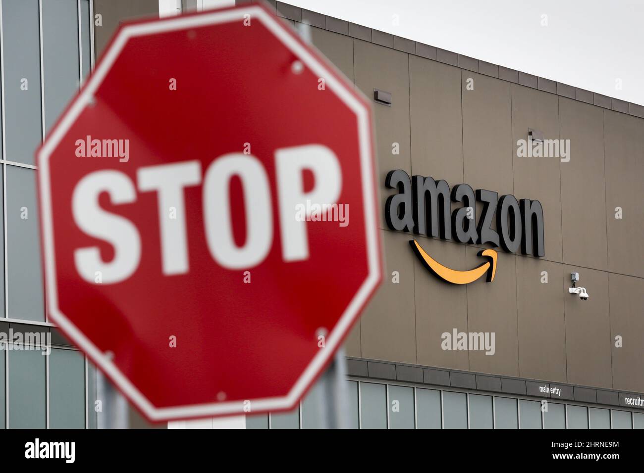 An Amazon warehouse north of Calgary in Balzac, Alta., that has ...