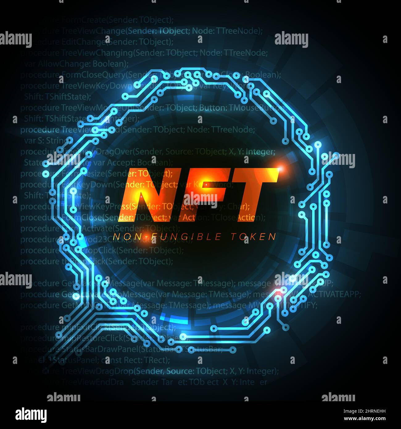 Vector nft concept header banner illustration template for websites or ...