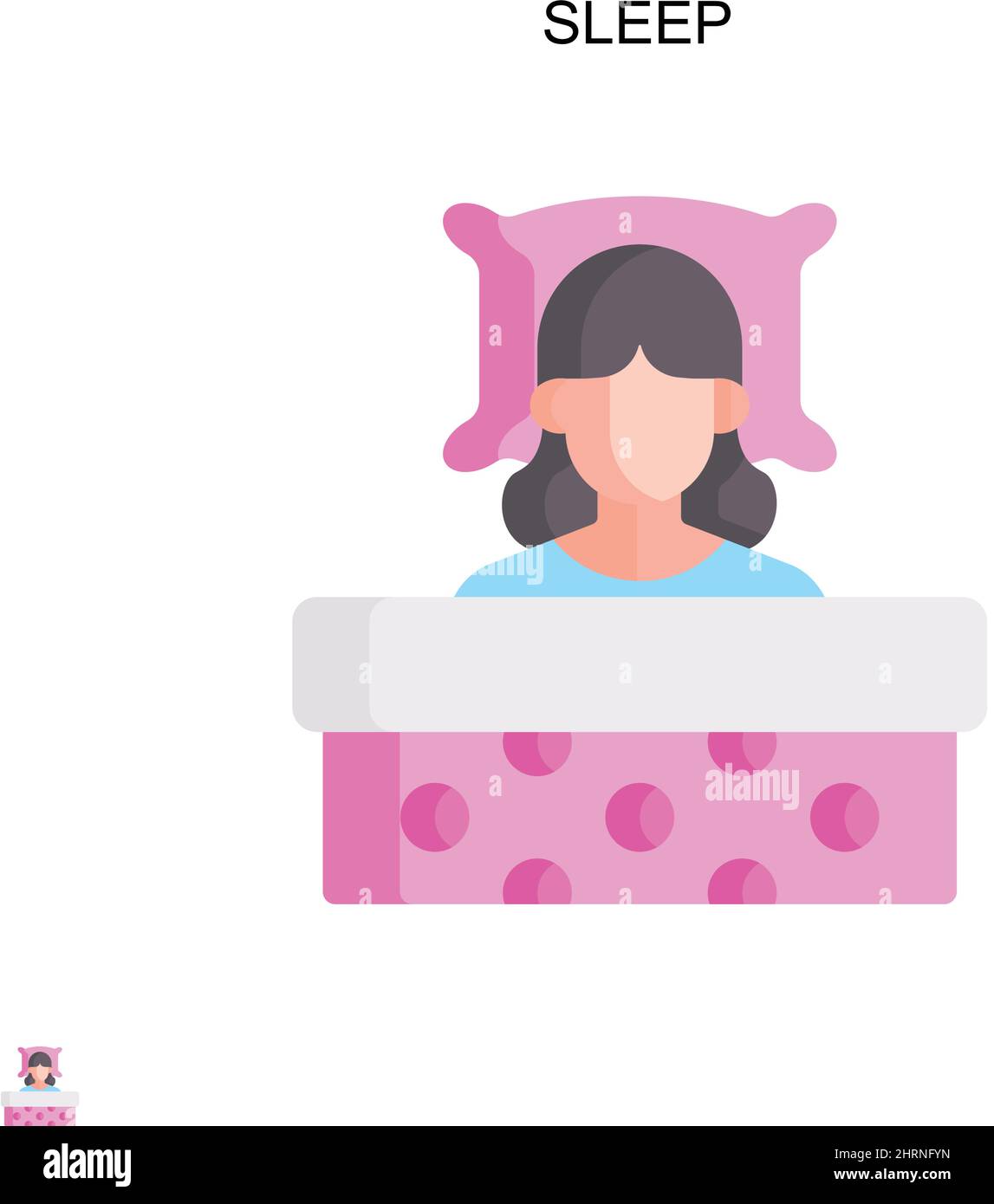 Teenager asleep bed Stock Vector Images - Alamy