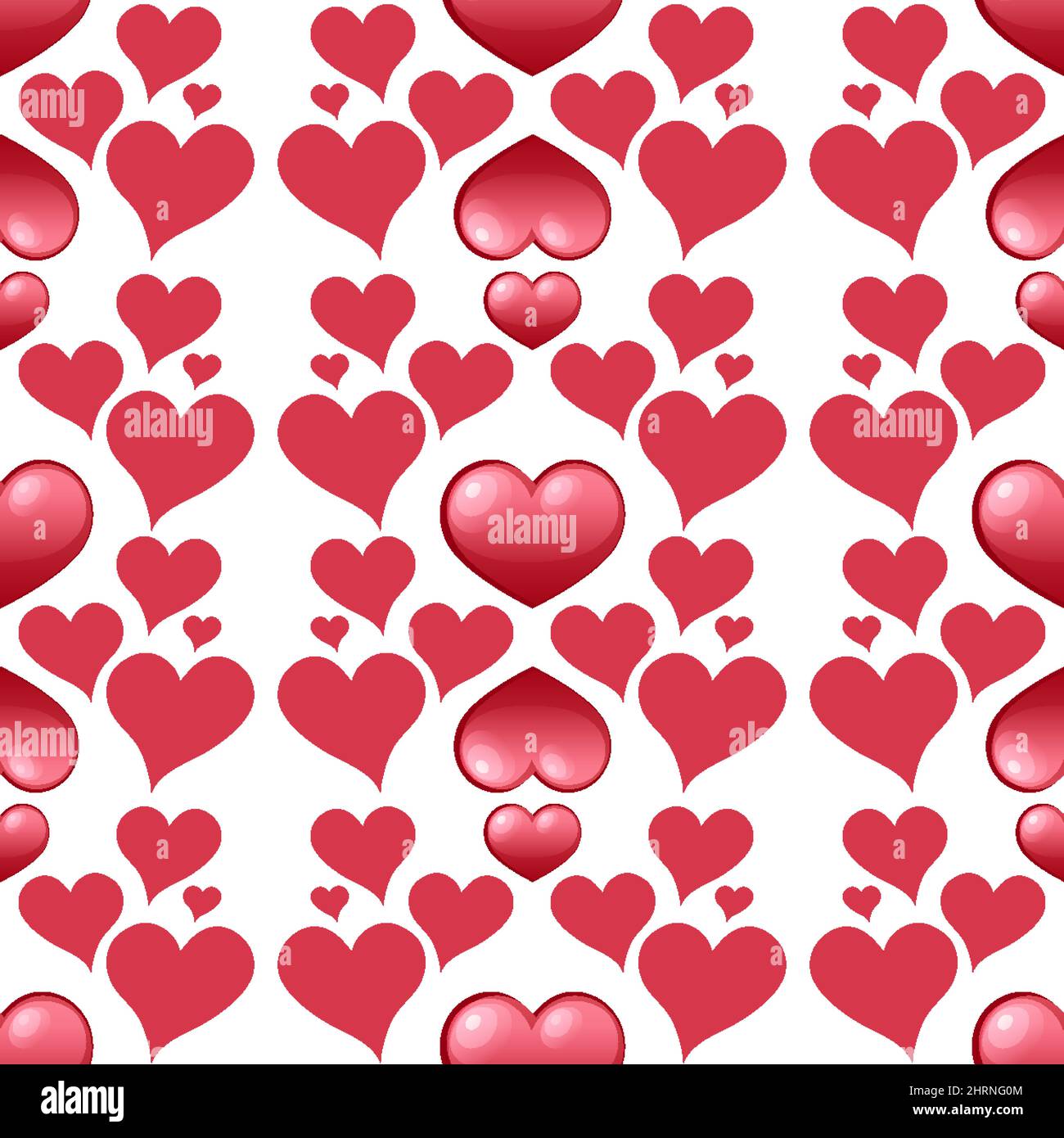 Seamless red heart pattern illustration Stock Vector Image & Art - Alamy