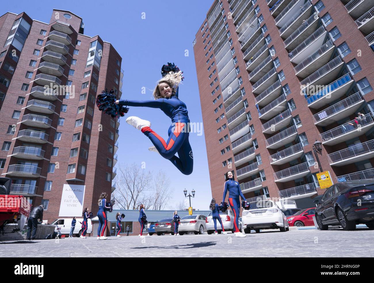 Montreal Alouettes cheerleader Audrey Fontaine joins teammates in ...