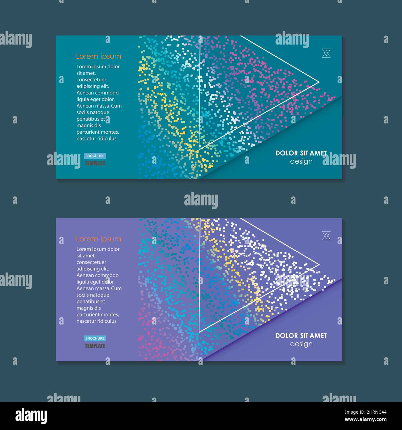 Vector Brochure Triangle Background. Two modern geometrical template ...