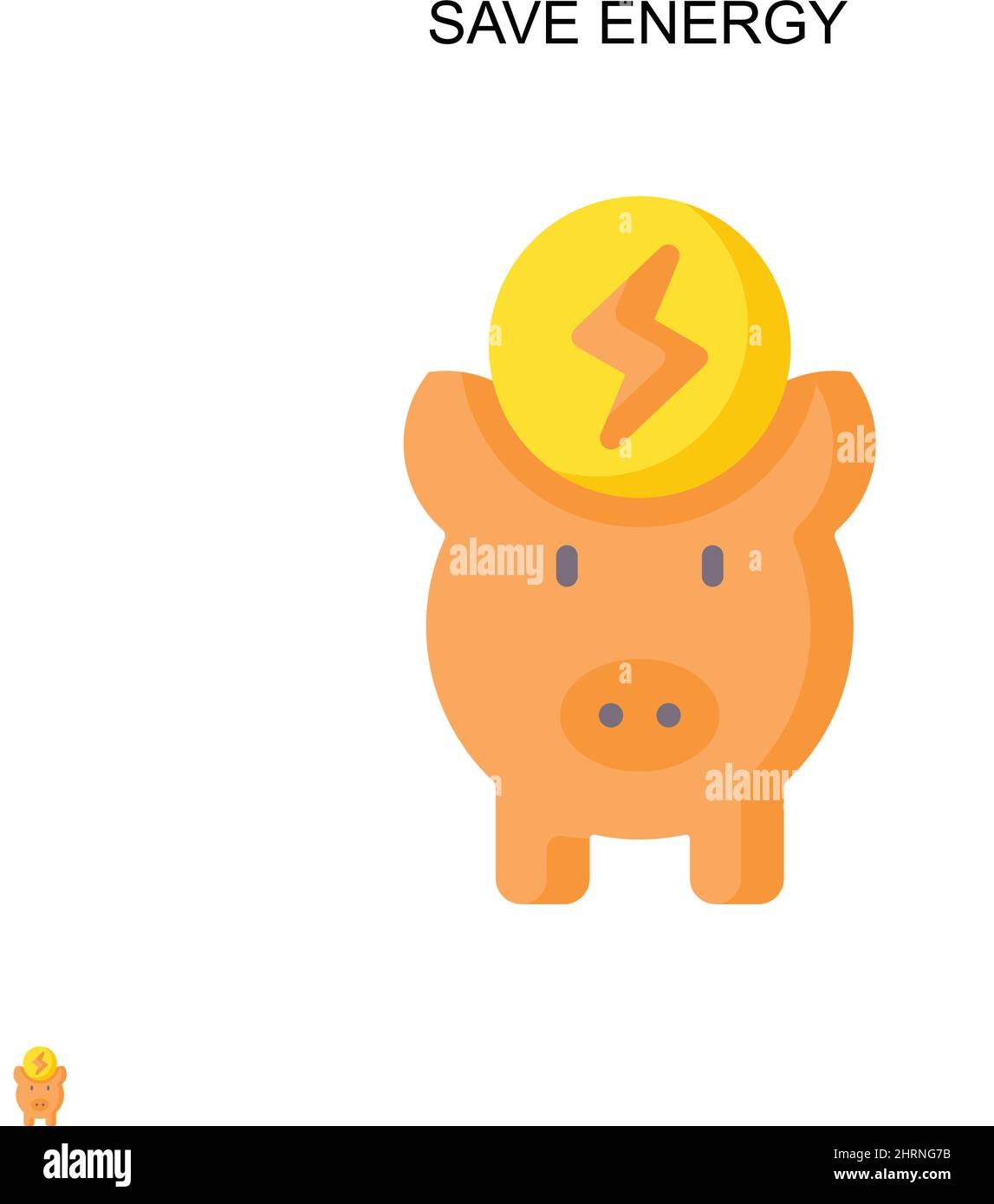 Save energy Simple vector icon. Illustration symbol design template for ...