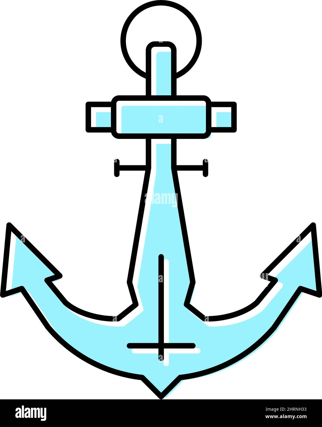 anchor port color icon vector illustration Stock Vector Image & Art - Alamy