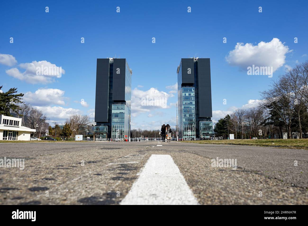 Bucharest, Romania - February 24, 2022: View of City Gate Towers ...