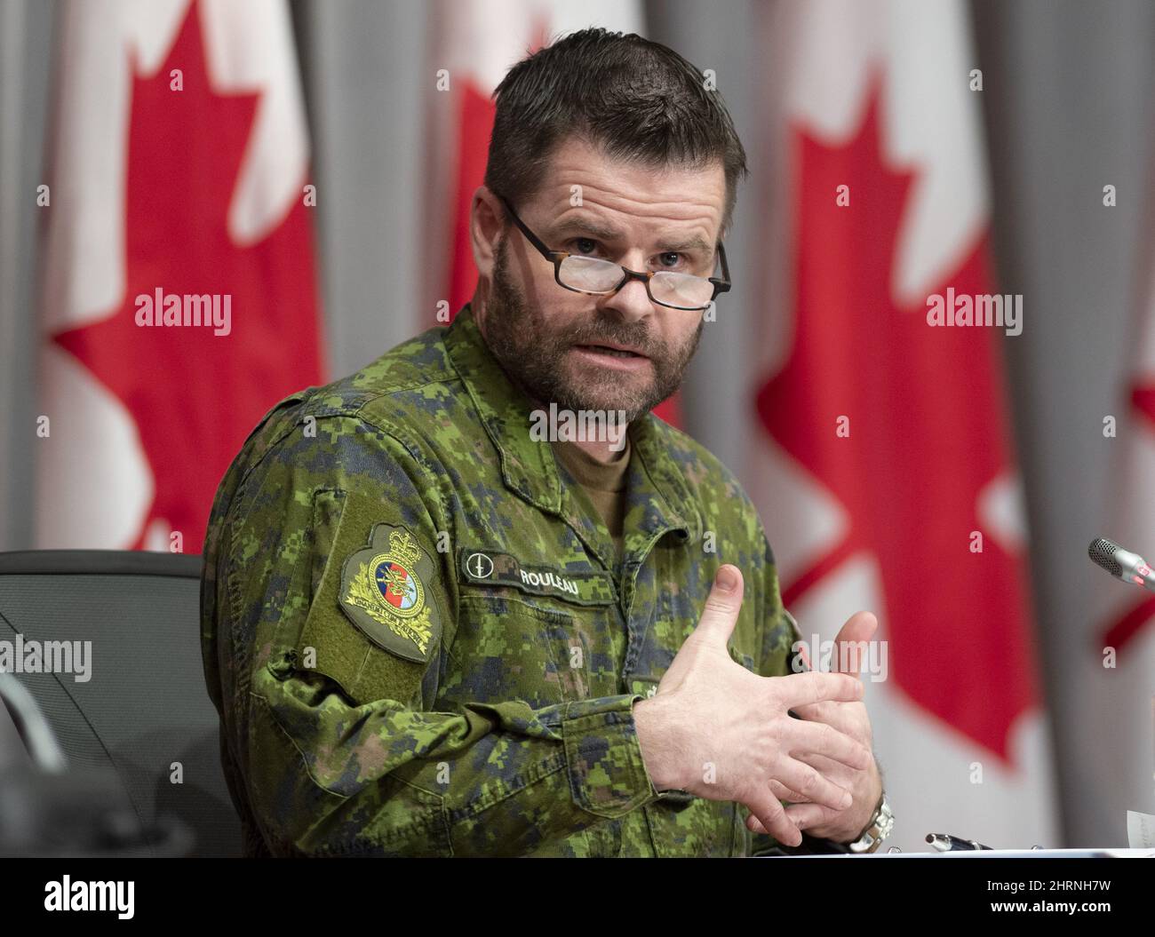 Canadian Joint Operations Commander Lt.-Gen. Mike Rouleau speaks during ...