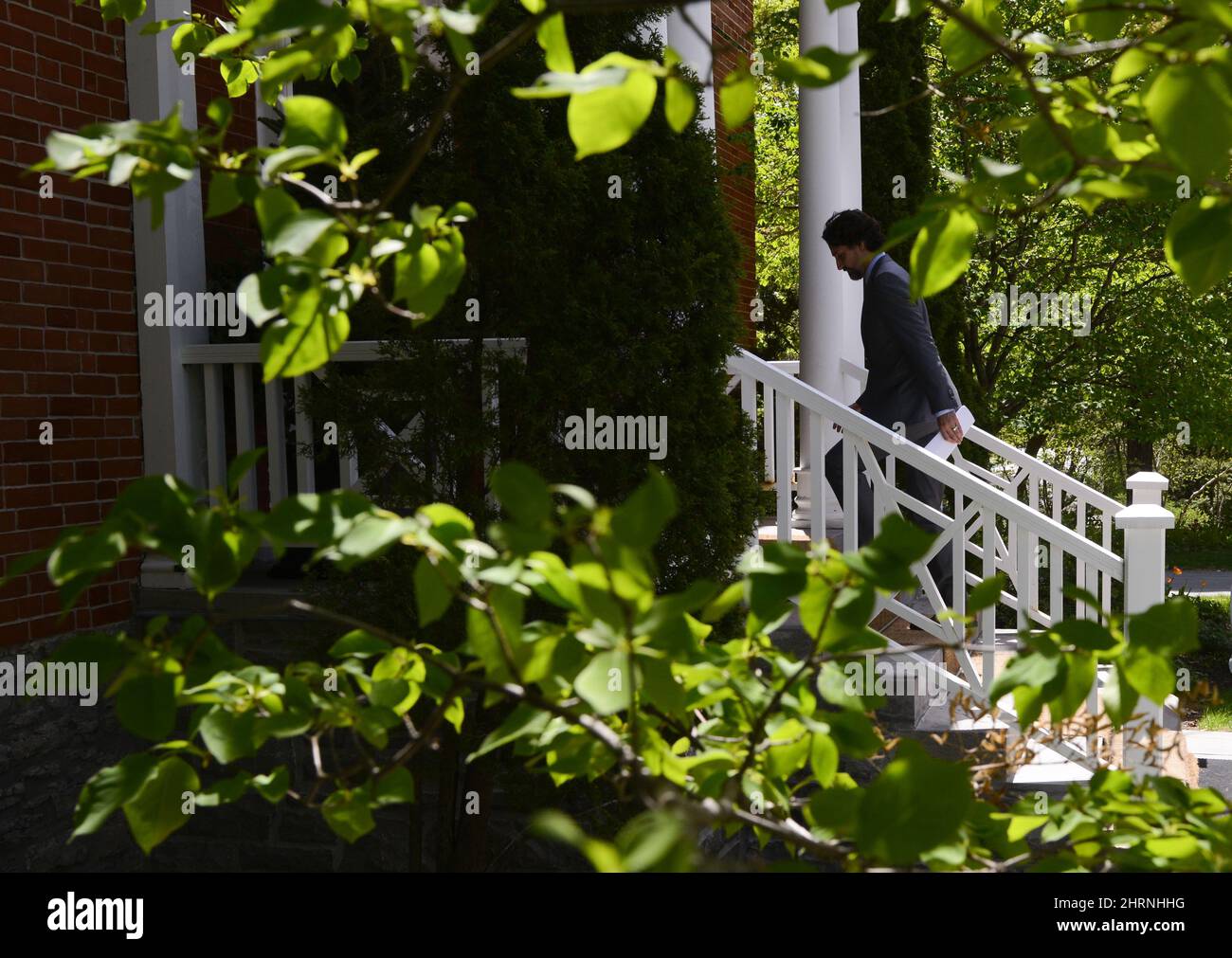 Prime Minister Justin Trudeau holds a press conference at Rideau ...