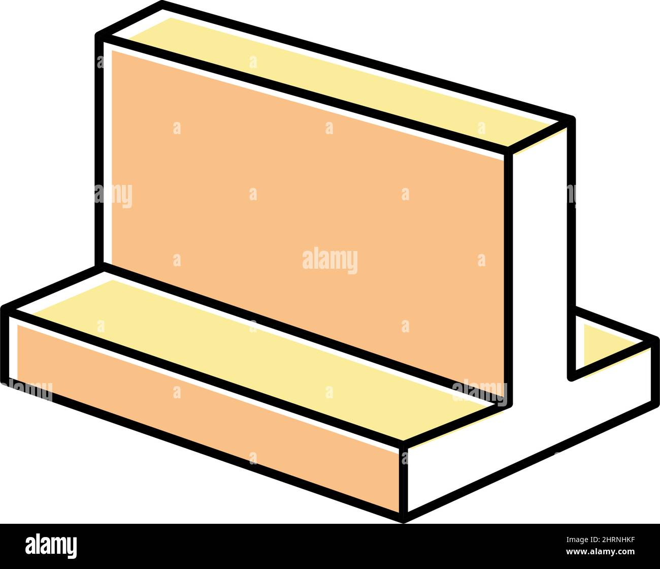 brass metal profile color icon vector illustration Stock Vector Image ...