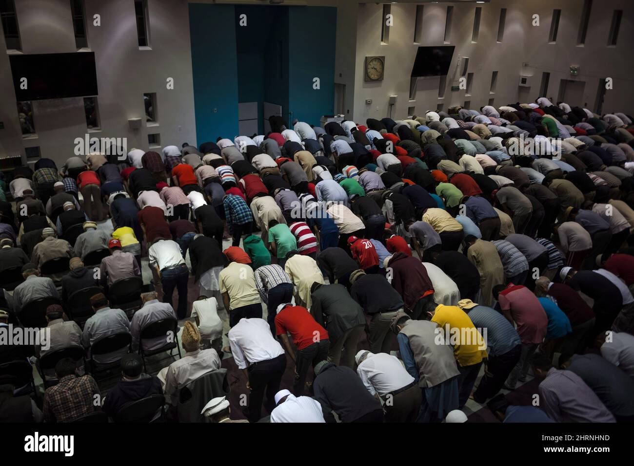 Evening prayer is held at the Baitul Islam Mosque in Vaughan, Ont., on ...