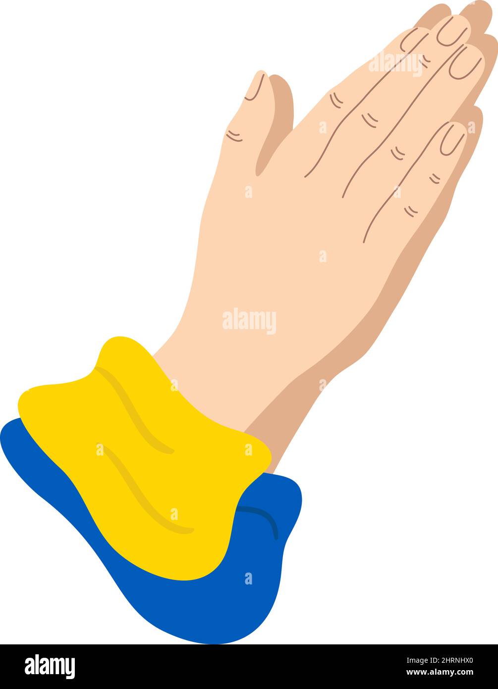 Pray for Ukraine and stop war. National flag colored blue and yellow ...