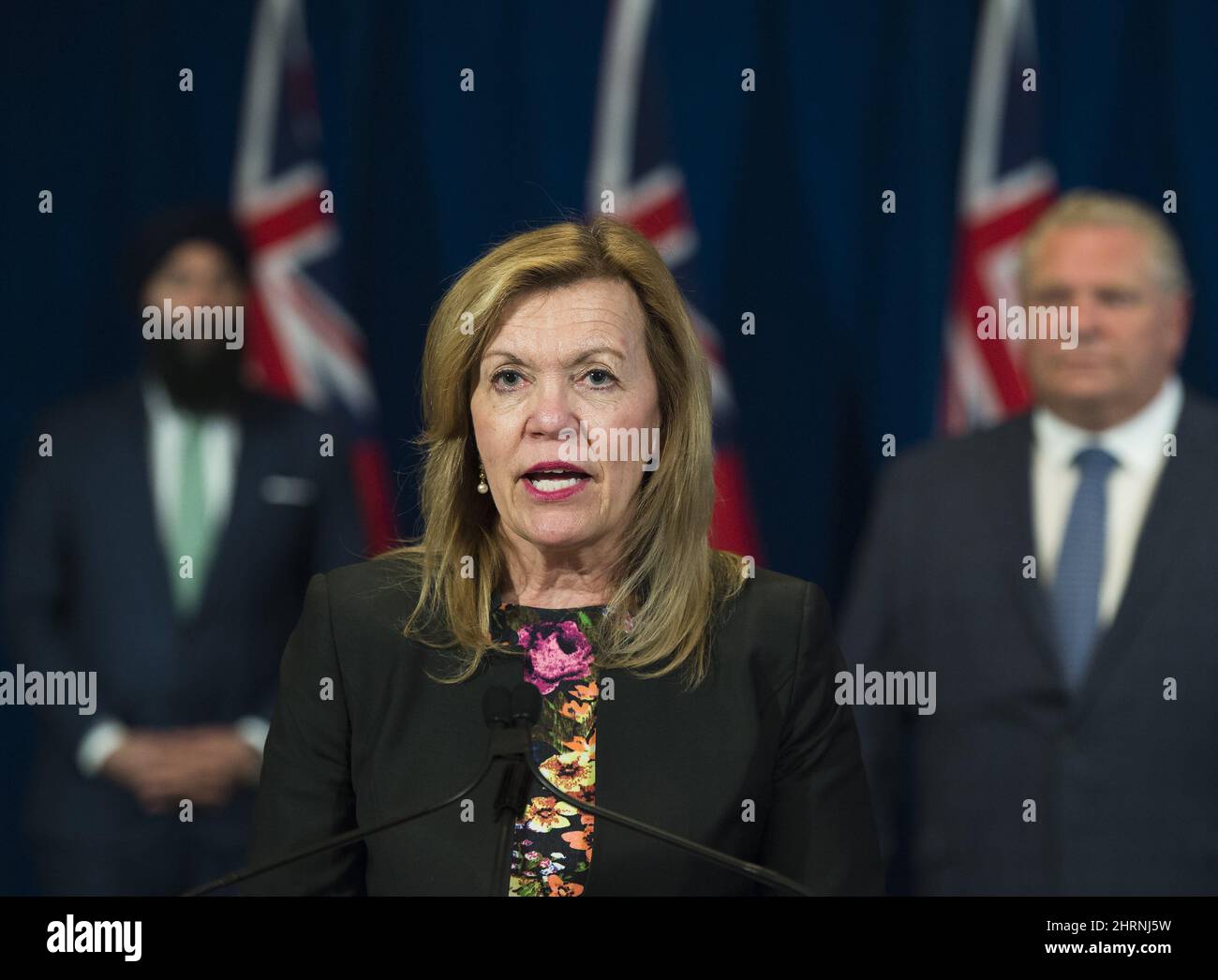 Ontario Health Minister Christine Elliott speaks during daily updates ...