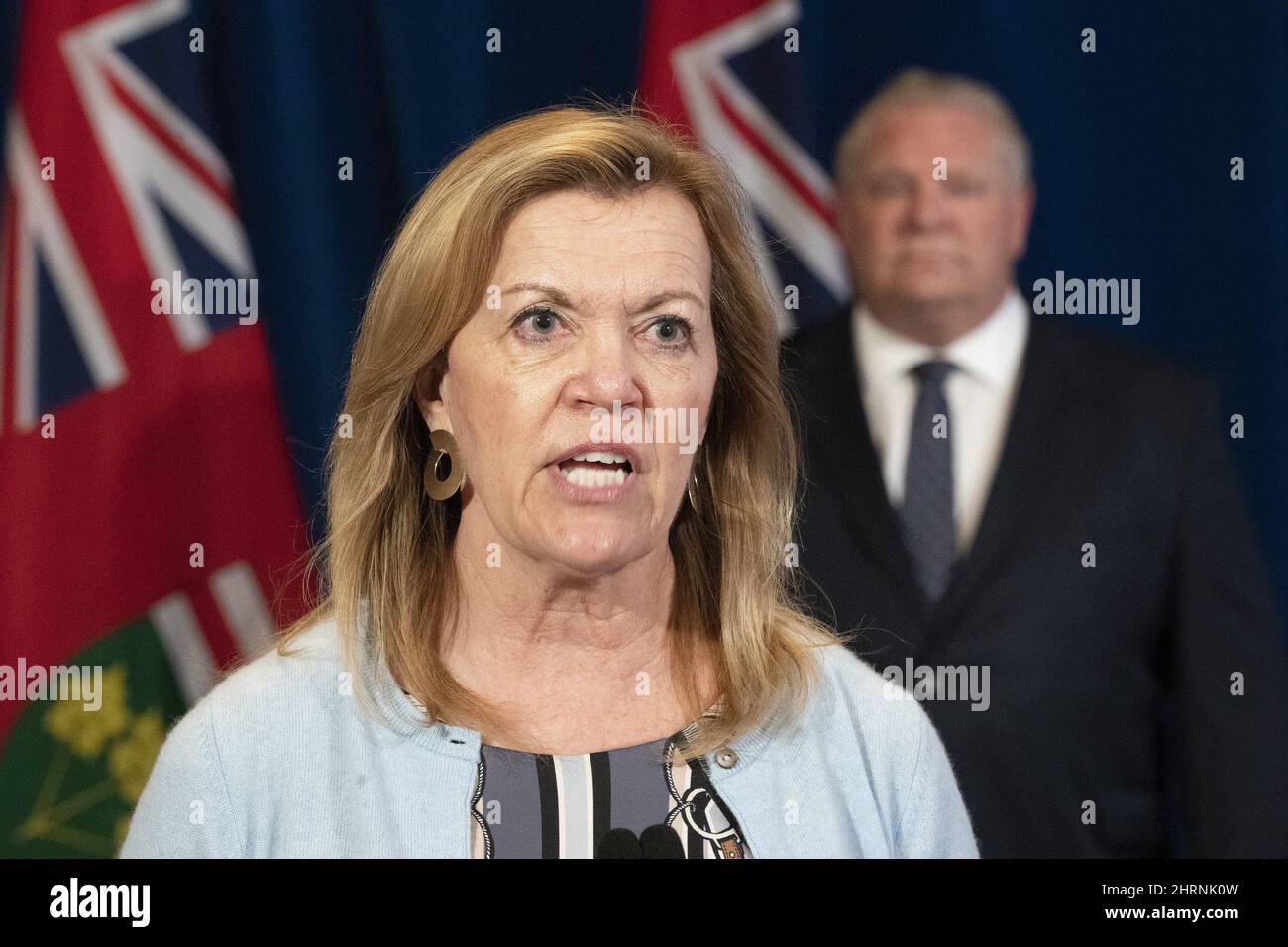 Ontario Health Minister Christine Elliott speaks during the daily ...