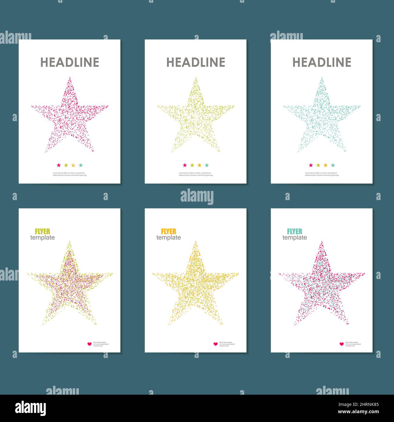 Six vector brochure design with star symbol Stock Vector Image & Art ...
