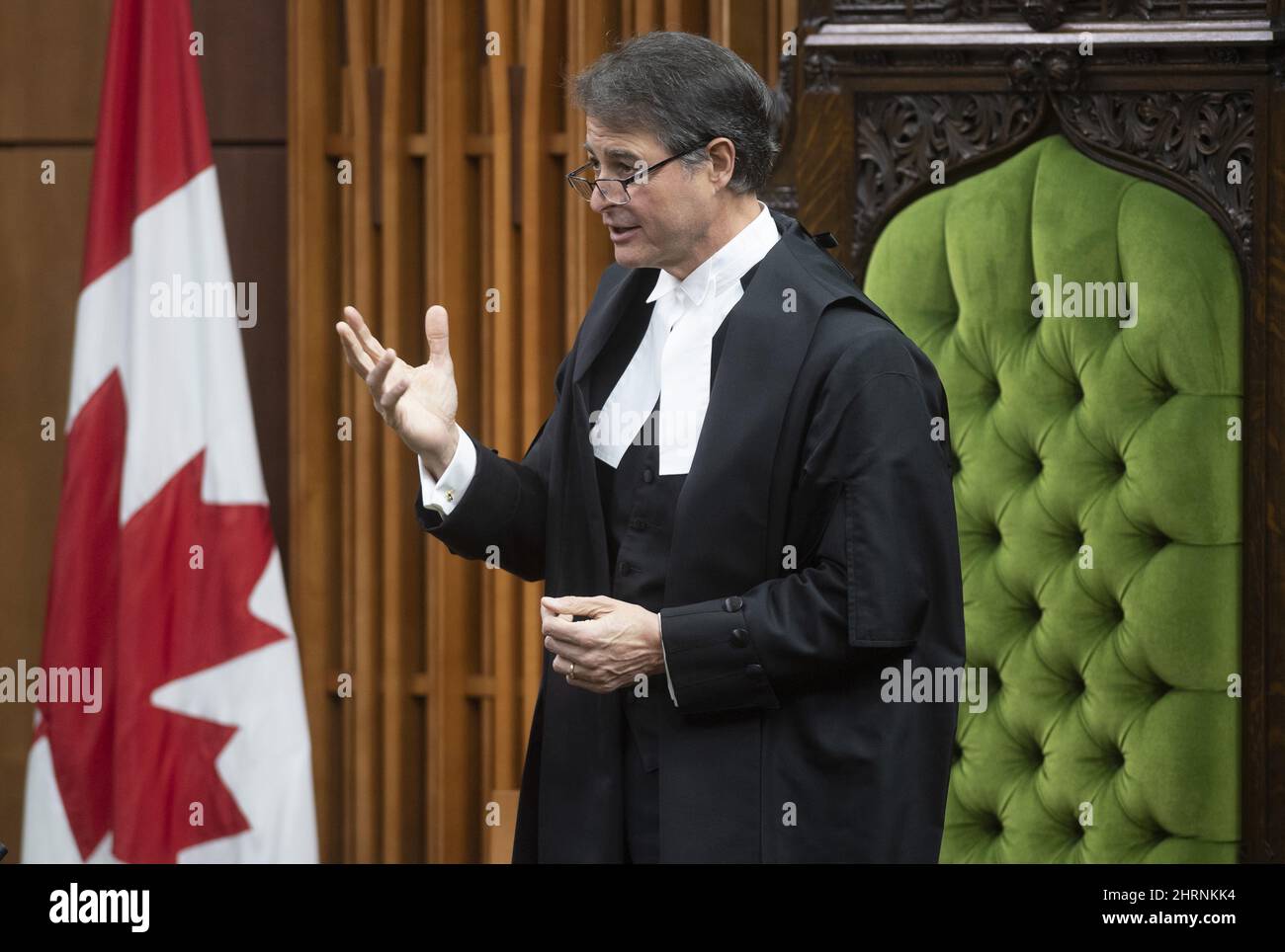 Speaker of the House of Commons Anthony Rota rises in the House of ...