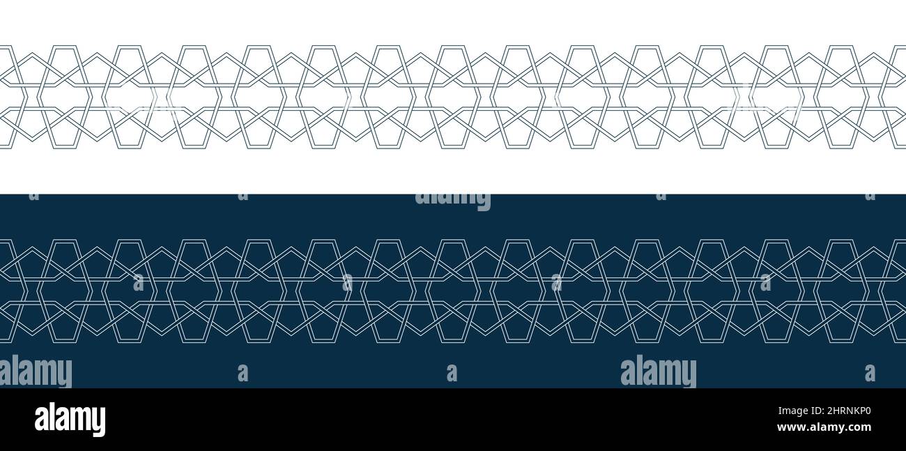 Islamic ornament pattern border for Ramadan card Stock Vector Image ...