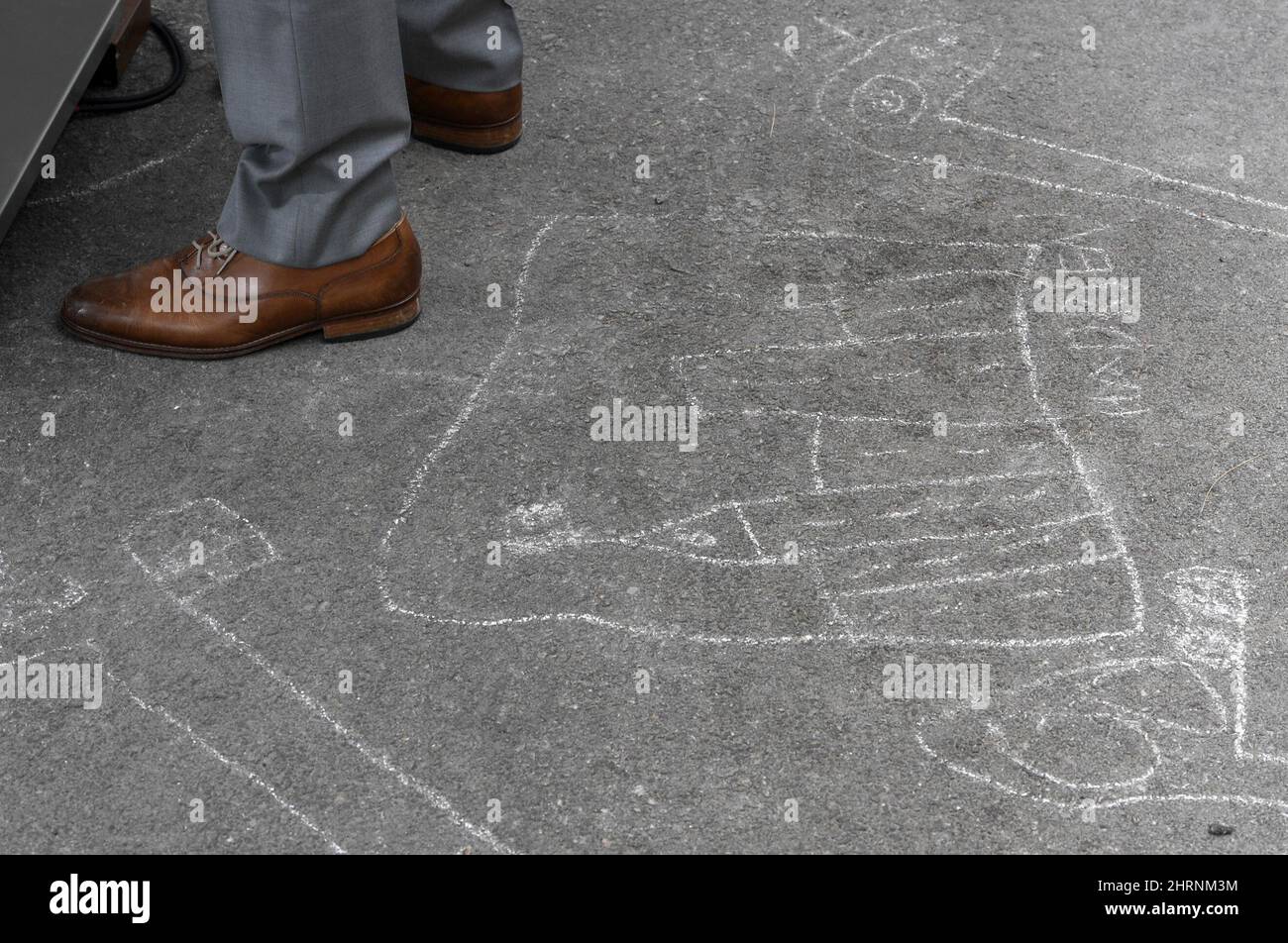 Chalk drawings showing the Peace Tower drawn by Hadrien Trudeau cover ...