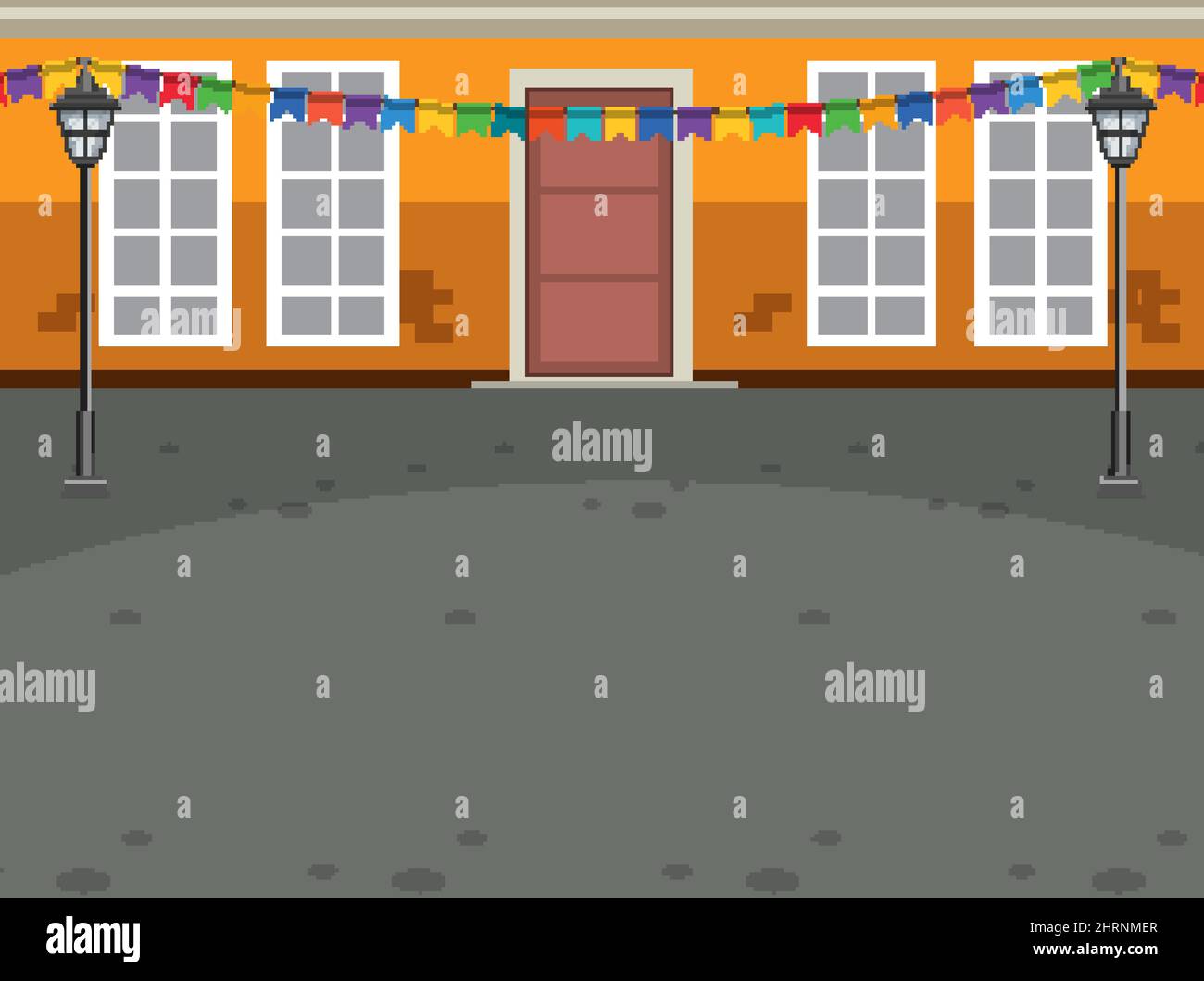 Empty fair market backgroud outdoor illustration Stock Vector Image ...