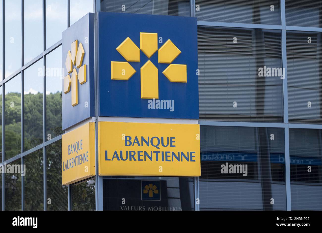 The Banque Laurentienne or Laurentian Bank logo is pictured Tuesday ...