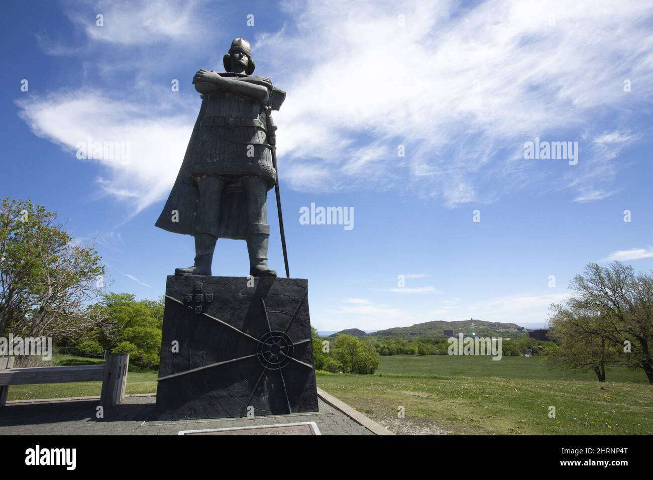 The Gaspar Corte Real statue on Prince Philip Drive in St. Johnâ€™s NL ...