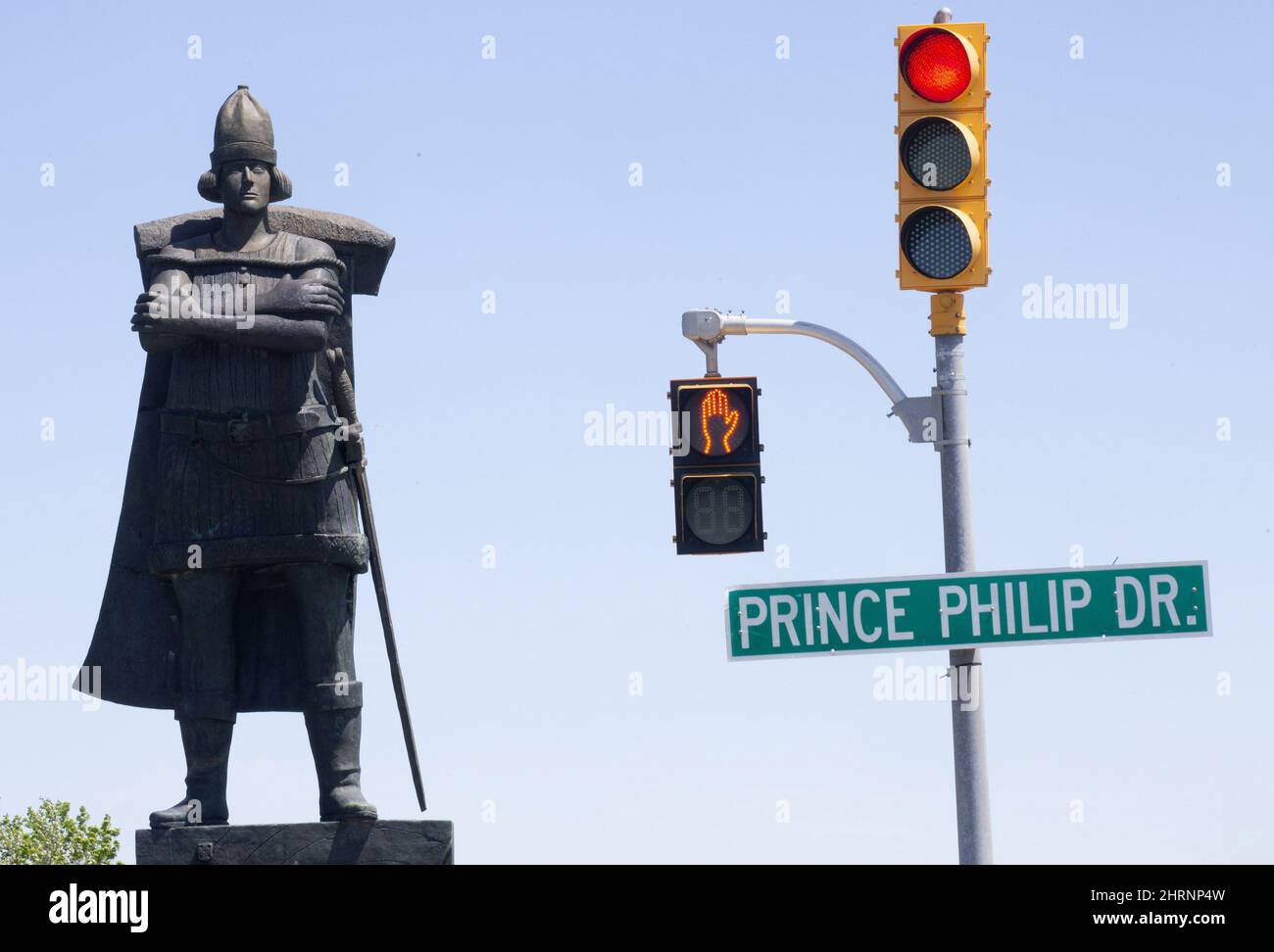 The Gaspar Corte Real statue on Prince Philip Drive in St. Johnâ€™s NL ...