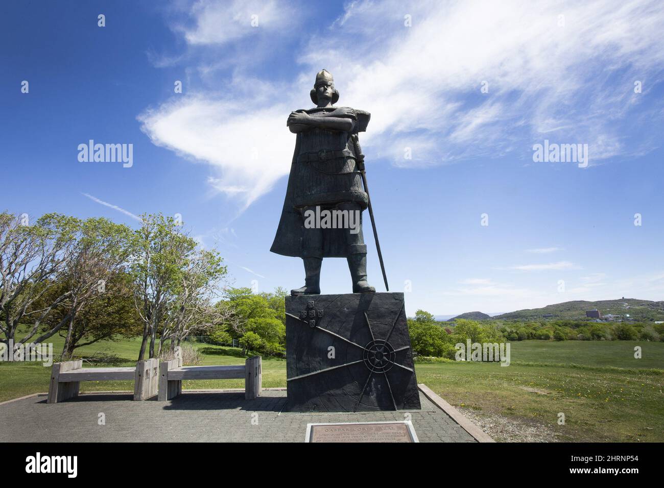 The Gaspar Corte Real statue on Prince Philip Drive in St. Johnâ€™s NL ...
