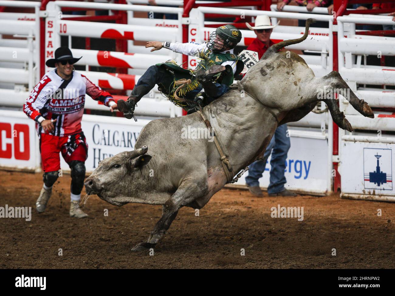 Jess Lockwood, of Volborg, Montana, is bucked off Blackstone Afterparty ...