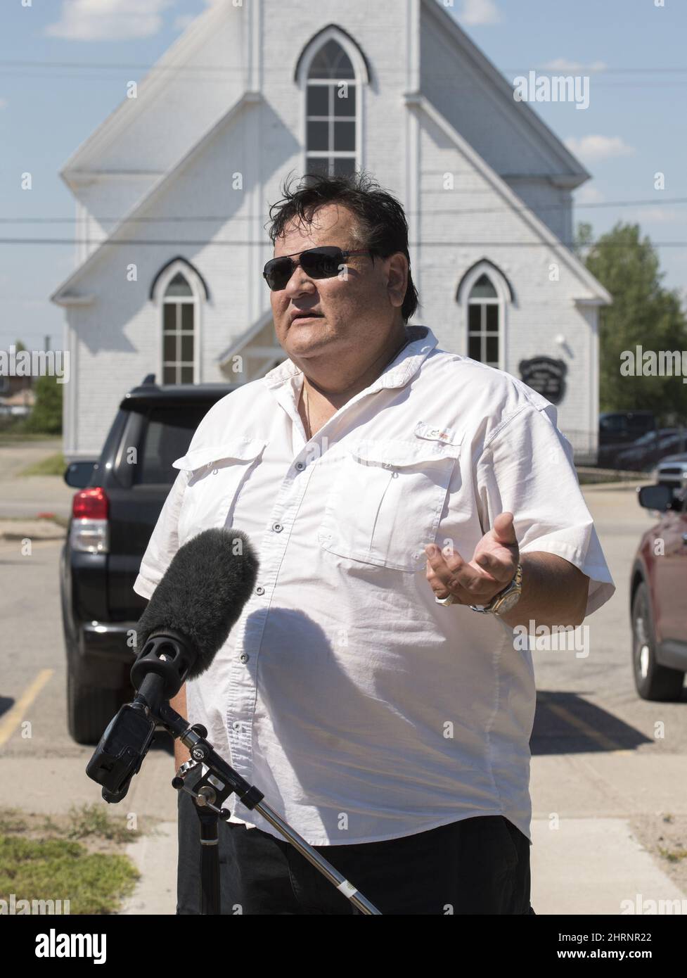 Ken Levi, Rodney Leviâ€™s uncle, speaks with media after the funeral ...