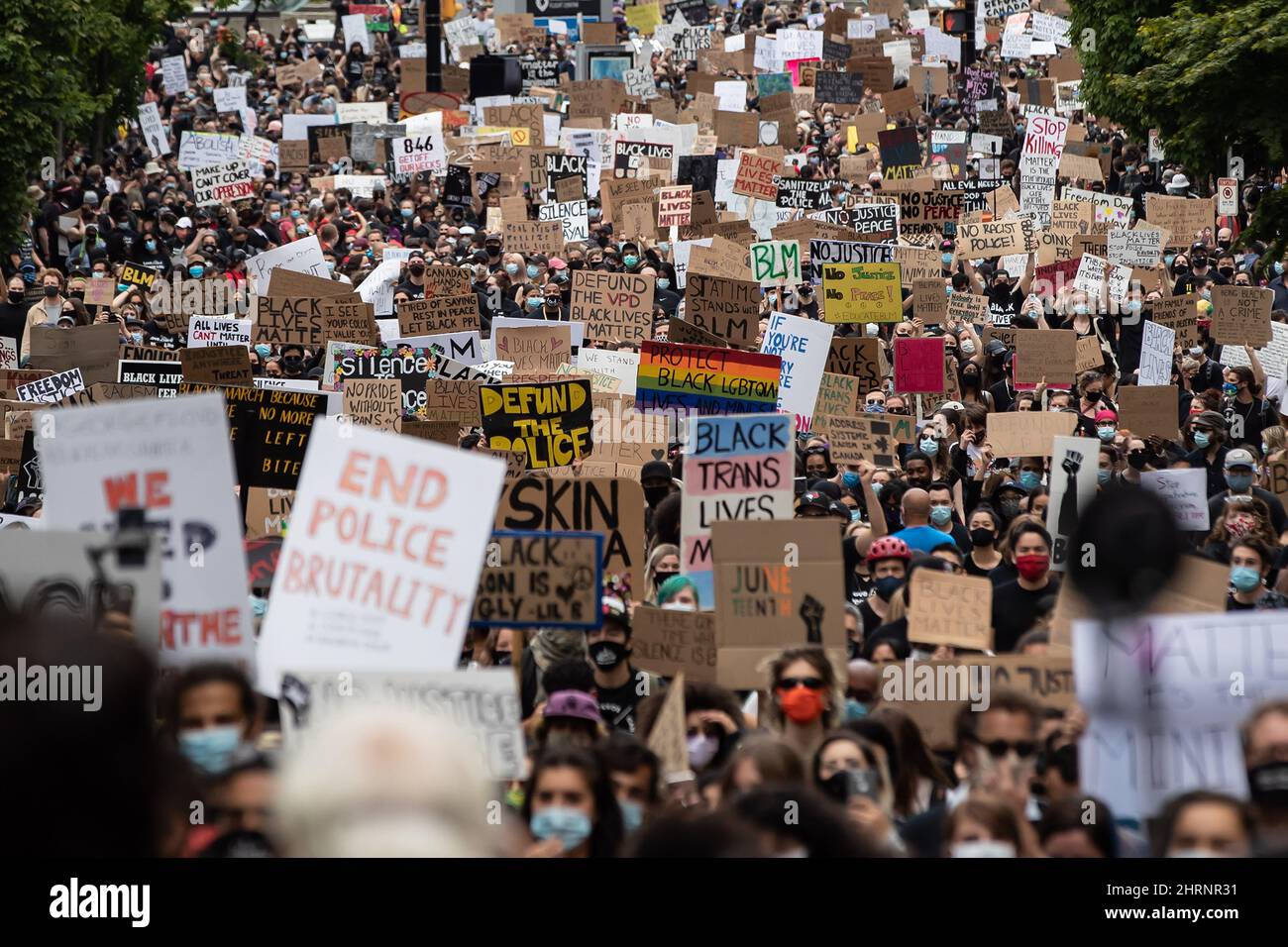 Thousands of people march to mark Juneteenth, in Vancouver, B.C ...