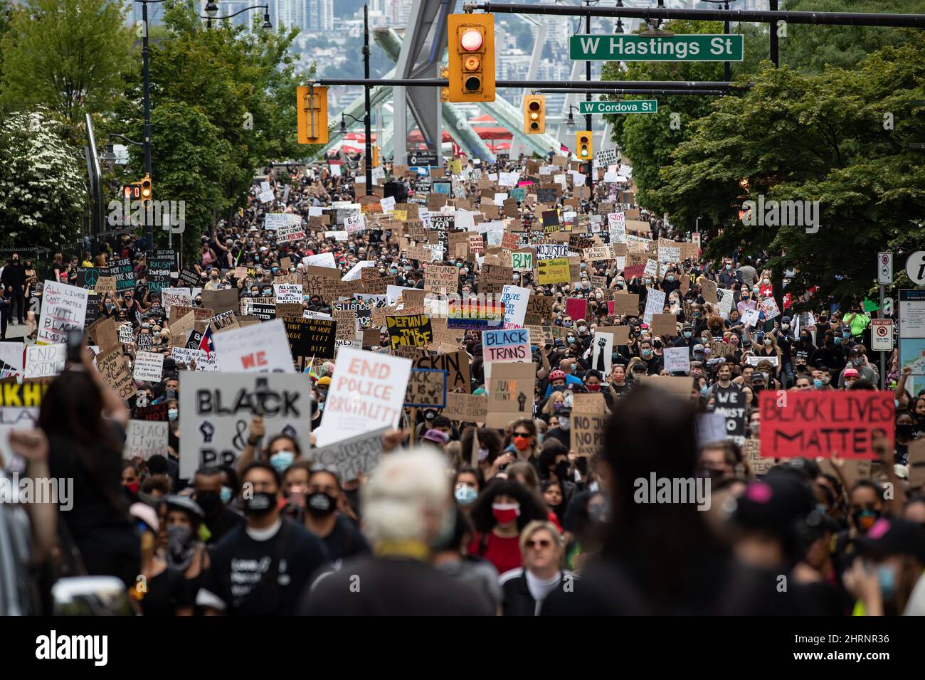 Thousands of people march to mark Juneteenth, in Vancouver, B.C ...