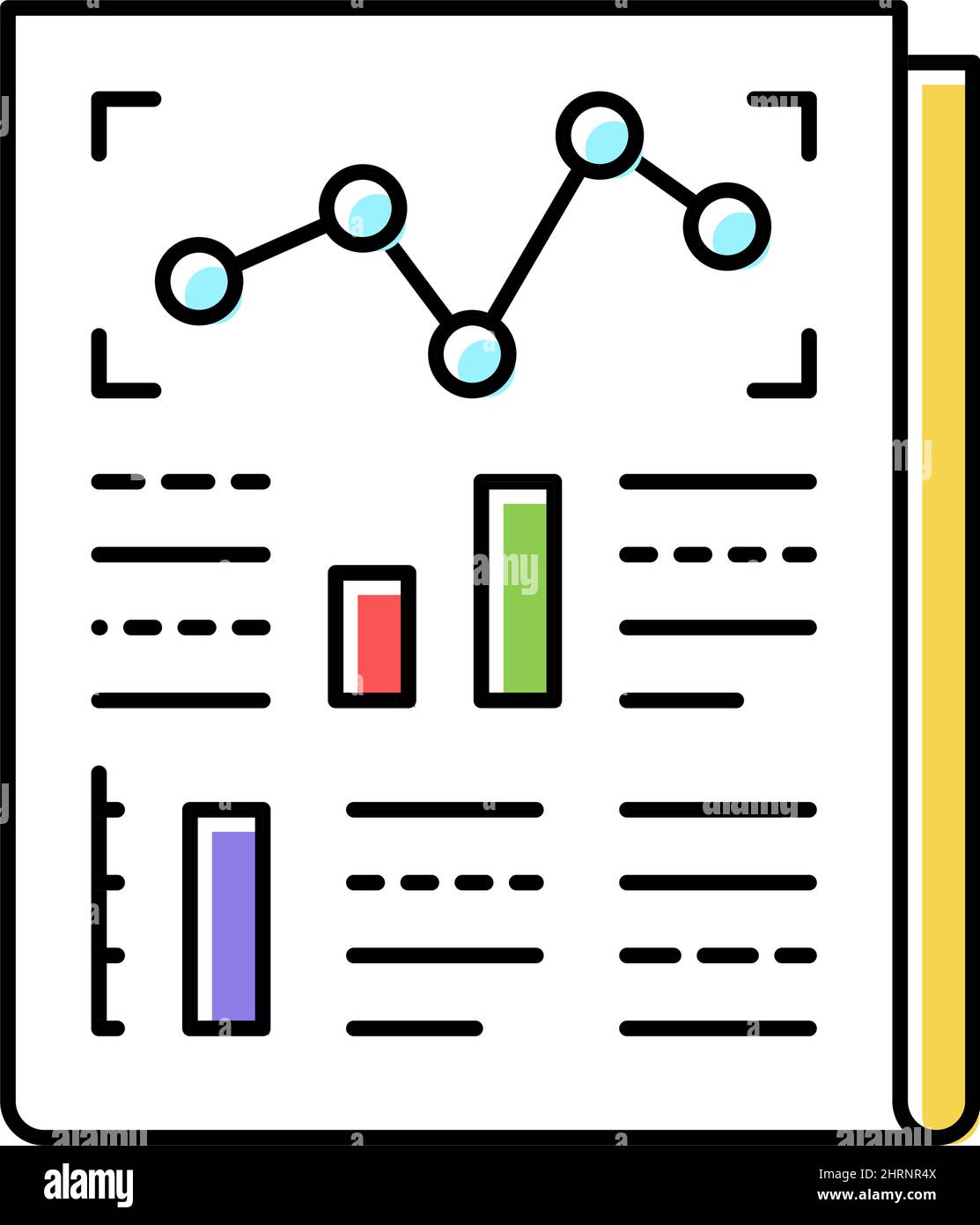 statistical report color icon vector illustration Stock Vector Image ...